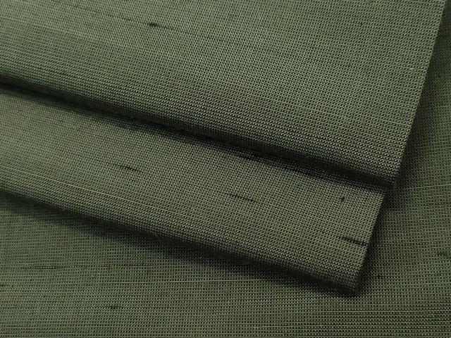 平和屋着物●男性　紬　色無地　藍媚茶色　正絹　逸品　CAAR8005vf