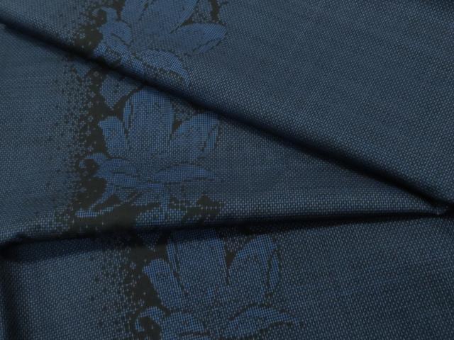 平和屋着物●本場大島紬　7マルキ　草花文　正絹　逸品　CAAR8030vf