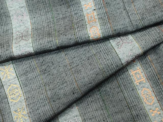 平和屋着物●上質な紬　吉祥間道　正絹　逸品　CAAR8031vf