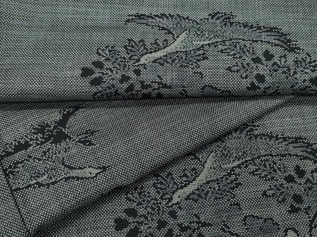 平和屋着物●本場大島紬　9マルキ　飛鳥草木文　正絹　逸品　CAAR8082vf