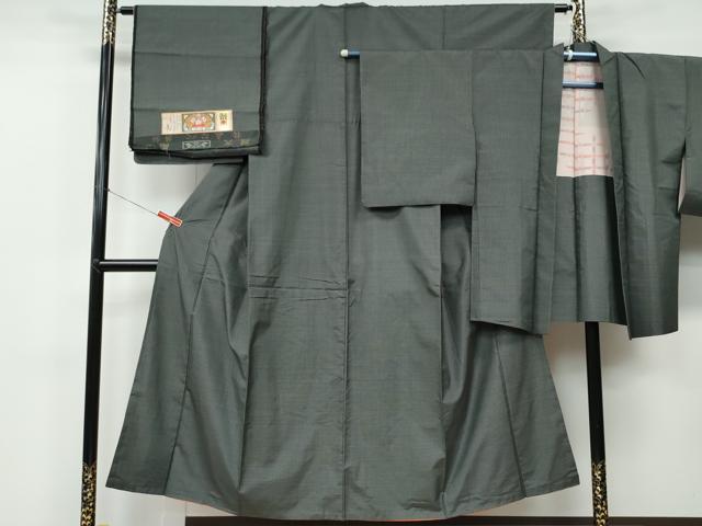 平和屋着物●本場大島紬　アンサンブル　100亀甲　総詰め　証紙付き　正絹　逸品　CAAR8115vf