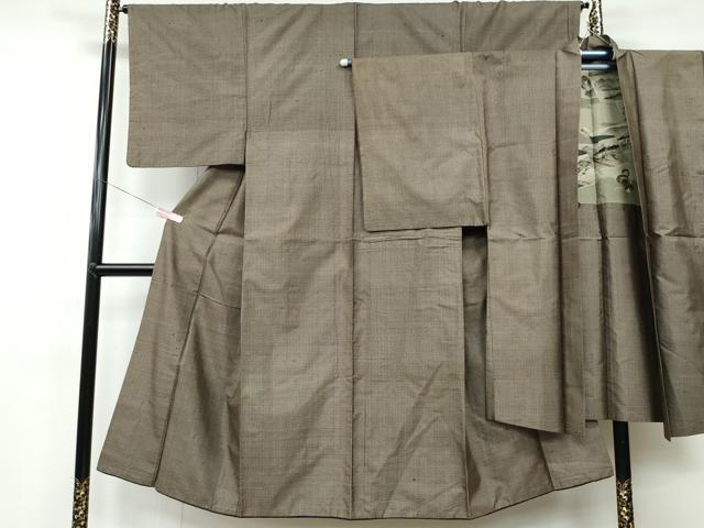 平和屋着物●男性　本場大島紬　アンサンブル　吉祥文　正絹　逸品　CAAR8124vf