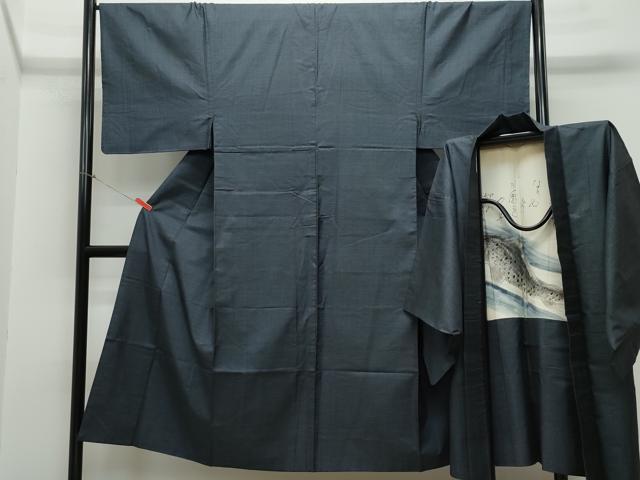 平和屋着物●男性　本場大島紬　アンサンブル　100亀甲　総詰め　正絹　逸品　CAAR8130vf