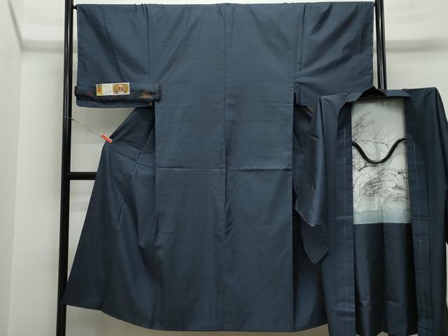 平和屋着物●男性　本場大島紬　アンサンブル　岡平良作　100亀甲　総詰め　証紙付き　正絹　逸品　CAAR8138vf