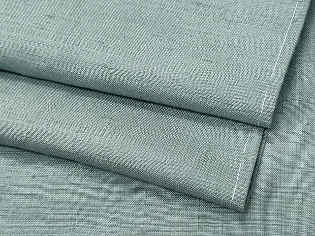 平和屋着物●上質な紬　色無地　藍海松茶色　正絹　逸品　未使用　CAAR8162vf