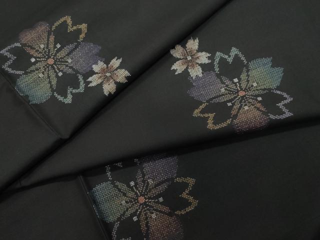 平和屋着物●本場大島紬　9マルキ　地空き　舞桜　健勝苑扱い　正絹　逸品　CAAR8166vf