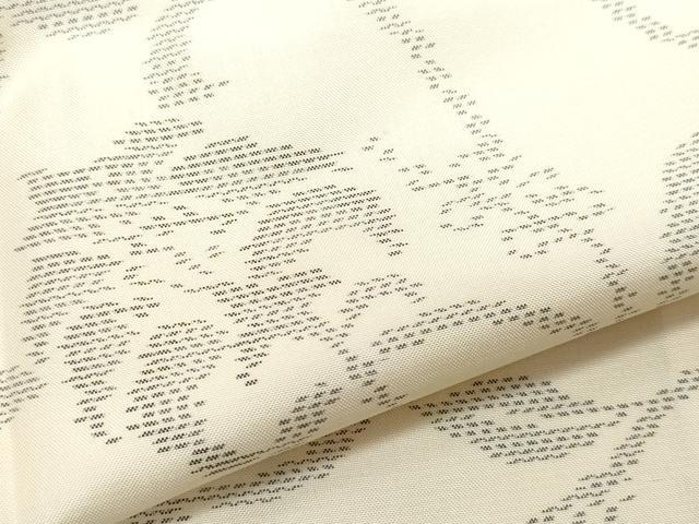 平和屋着物○本場大島紬 白大島 アンサンブル 更紗花唐草文 正絹 逸品