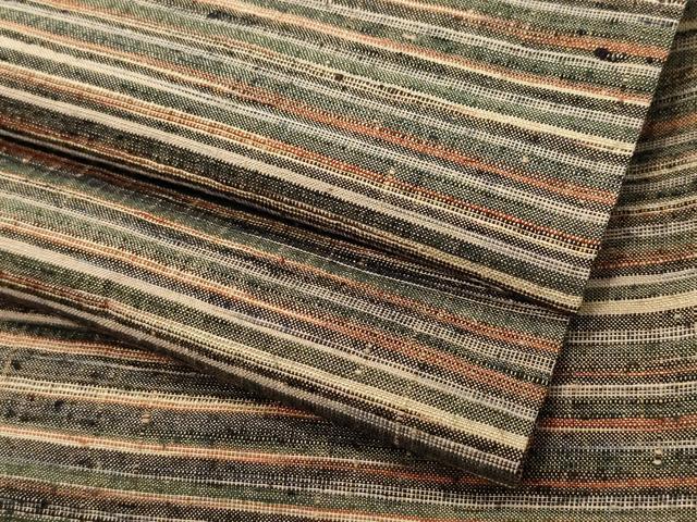 平和屋着物●郡上紬　草木染　霞文　正絹　逸品　CAAR8177vf