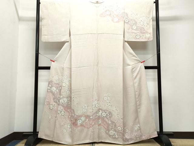 平和屋着物●訪問着　絞り　辻が花　正絹　逸品　CAAR8206vf