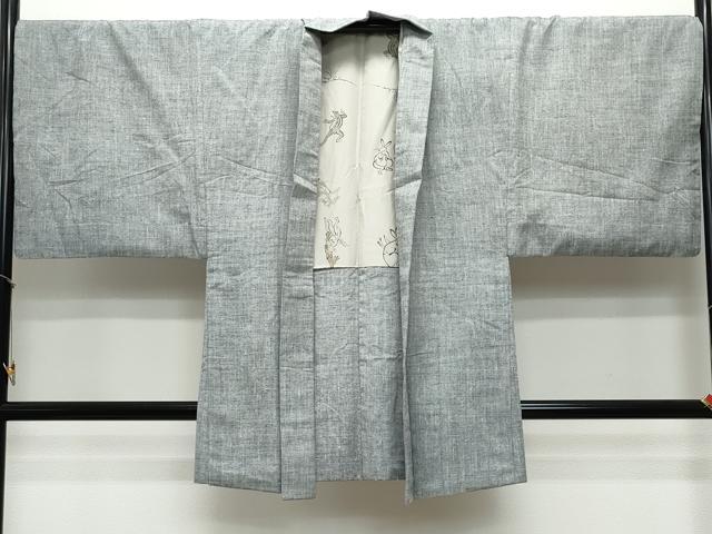 平和屋着物○男性 霞文 アンサンブル 正絹 逸品 CAAR8222vf