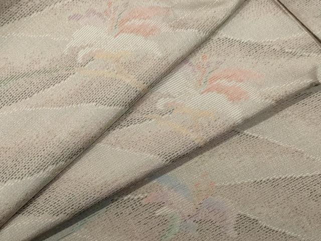 平和屋着物●本場大島紬　草花文　正絹　逸品　CAAR8245vf