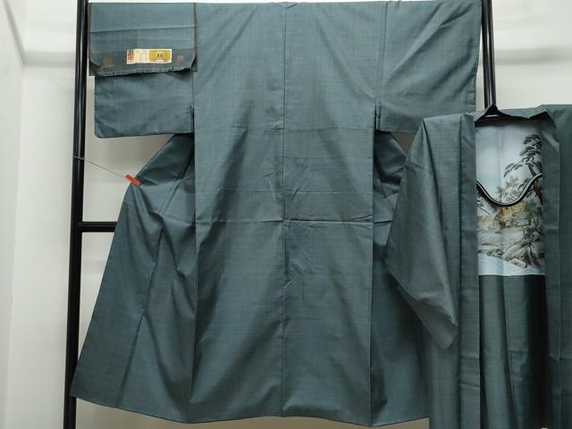 平和屋着物●男性　本場大島紬　アンサンブル　100亀甲　総詰め　証紙付き　正絹　逸品　CAAR8290vf