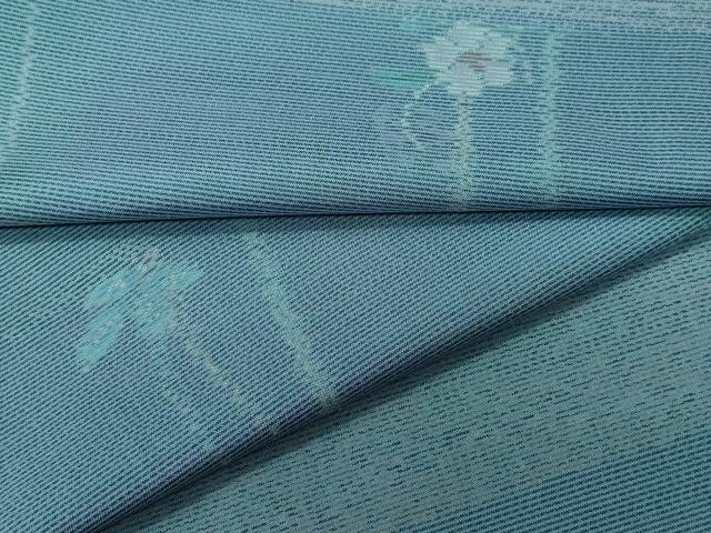 平和屋着物●本場大島紬　草花文　正絹　逸品　CAAR8355vf