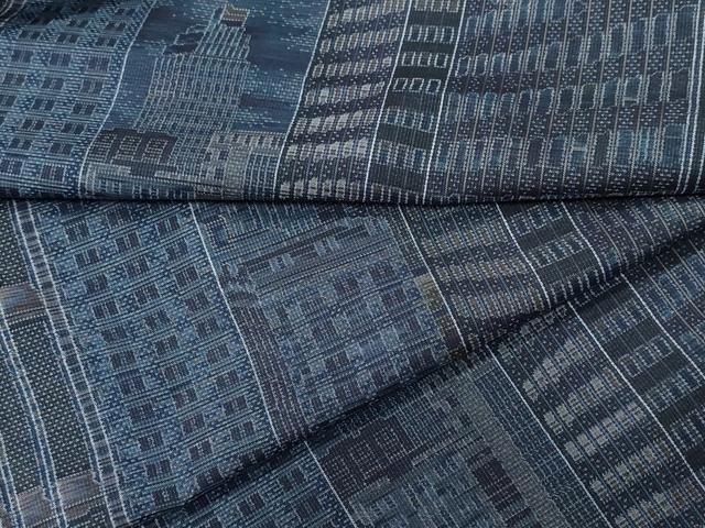 平和屋着物●本場大島紬　9マルキ　風景文　正絹　逸品　未使用　CAAR8369vf