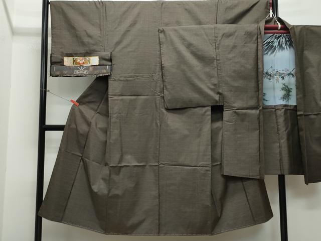 平和屋着物●男性　本場大島紬　アンサンブル　富山織物謹製　吉祥文　証紙付き　正絹　逸品　未使用　CAAR8399vf