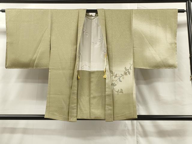 平和屋着物＃中国三大刺繍　スワトウ刺繍　汕頭刺繍　総刺繍　羽織　更紗枝花文　暈し染め　正絹　逸品　未使用　CAAR9192id