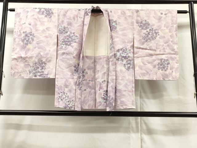 平和屋着物＃羽織　紫陽花　暈し染め　銀彩　正絹　逸品　未使用　CAAR9198id