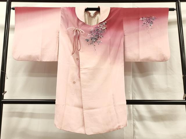 平和屋着物＃コート作家　三本賢　道行コート　蔦の葉花文　暈し染め　正絹　逸品　CAAR9200id