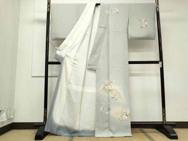 平和屋着物○訪問着 友禅 作家物 風景草花文 暈し染め 正絹