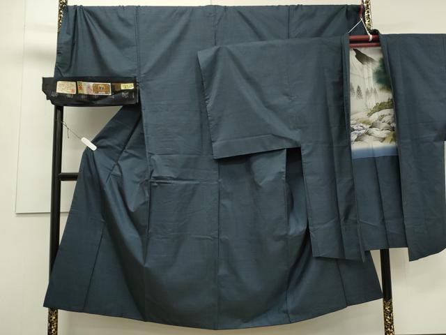 平和屋着物●男性　本場大島紬　アンサンブル　キングサイズ　100亀甲　総詰め　植田セイ作　証紙付き　正絹　逸品　CAAS0082th