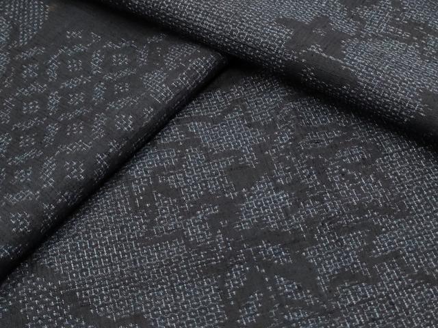 平和屋着物●結城紬　80亀甲　雲重ね吉祥花文　正絹　逸品　CAAS0249th