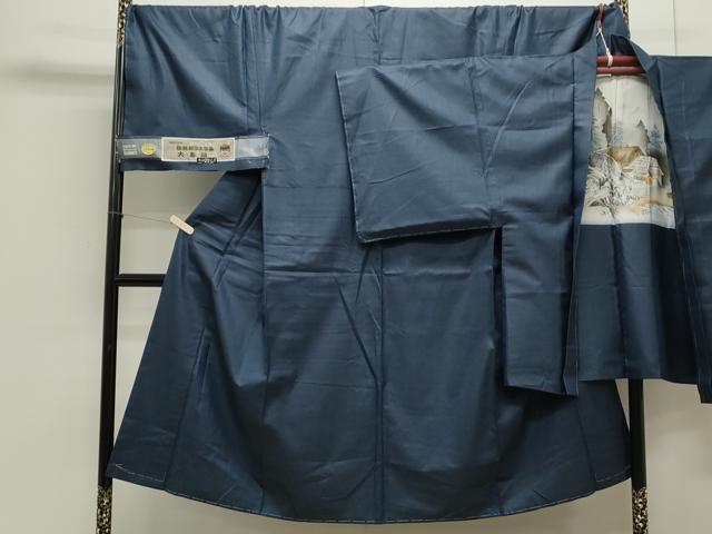 平和屋着物●男性　大島紬　アンサンブル　100亀甲　キングサイズ　正絹　逸品　未使用　CAAS0259th