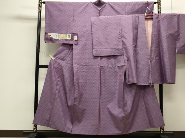 平和屋着物●本場大島紬・道行コートセット　色泥染　手織　麻の葉文様　ほていや扱い　正絹　逸品　CAAS0262th