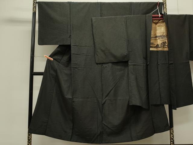 平和屋着物●男性　紬　アンサンブル　霞文　正絹　逸品　CAAS0296th