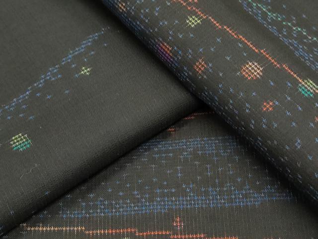 平和屋着物●本場大島紬　9マルキ　吉祥文　正絹　逸品　CAAS0354th