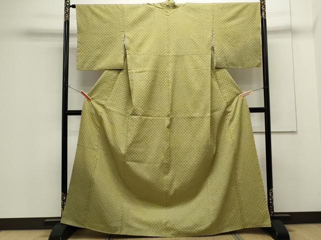 平和屋着物●訪問着　作家物　紬地　総絞り　正絹　逸品　CAAS0382th