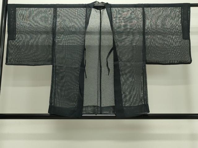 平和屋着物▽羽織　スリーシーズン　春夏秋　塵除け　雲取り紋紗　羊羹色　正絹　逸品　CAAS1958gh