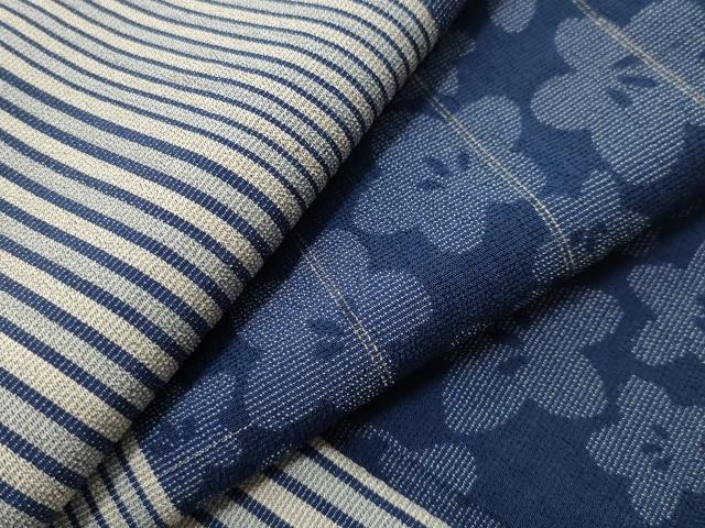 平和屋着物▽上質な小紋　単衣　舞花間道　正絹　逸品　未使用　CAAS2161gh