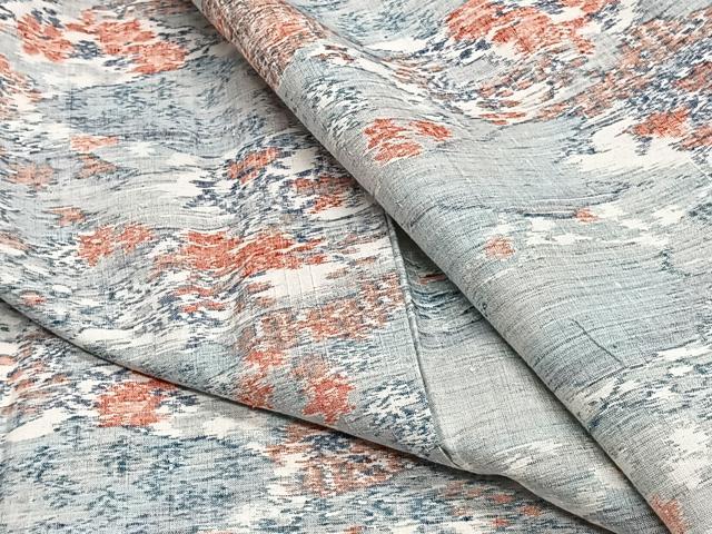 平和屋着物▽上質な紬　単衣　風景文　正絹　逸品　CAAS2432xi