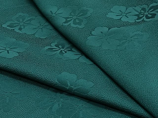 平和屋着物▽上質な色無地　単衣　花菱地紋　鉄色　正絹　逸品　CAAS2451xi