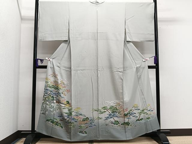 平和屋着物▽豪華色留袖　単衣　友禅　風景文　正絹　逸品　CAAS2455xi