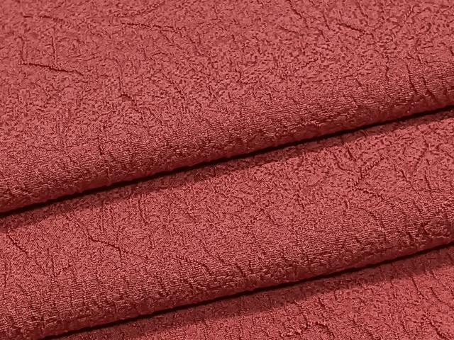 平和屋着物▽上質な色無地　単衣　臙脂色　正絹　逸品　CAAS2465xi