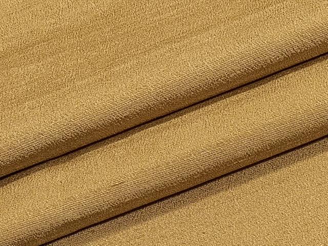 平和屋着物▽上質な色無地　単衣　黄唐茶色　御召縮緬　正絹　逸品　CAAS2477xi