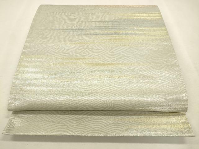 平和屋着物◎六通柄袋帯 霞更紗菱取文様 金銀糸 正絹 逸品 CAAS4054qe
