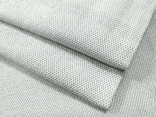 平和屋着物●本塩沢　蚊絣　霞文　正絹　逸品　CAAS6752yc