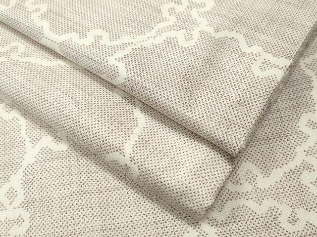 平和屋着物●本場大島紬　白大島　9マルキ　雪輪文　正絹　逸品　CAAS6754yc