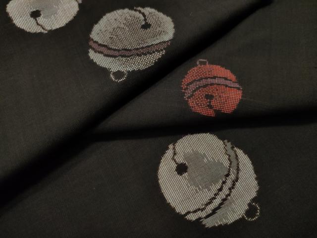 平和屋着物●本場大島紬　9マルキ　泥染め　総絣　地空き　鈴　正絹　逸品　CAAS6810yc