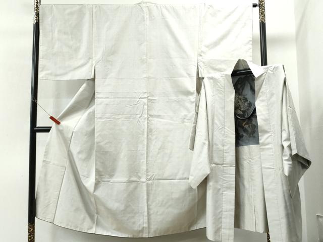 平和屋着物●男性　本場大島紬　アンサンブル　白大島　100亀甲　総詰め　正絹　逸品　CAAS6832yc
