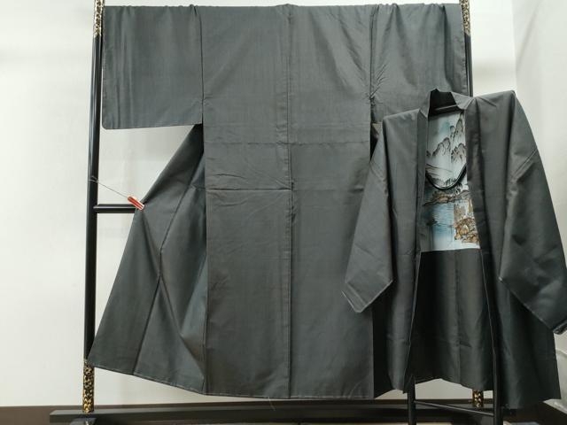 平和屋着物●男性　本場大島紬　アンサンブル　100亀甲　総詰め　キングサイズ　正絹　逸品　未使用　CAAS6856yc