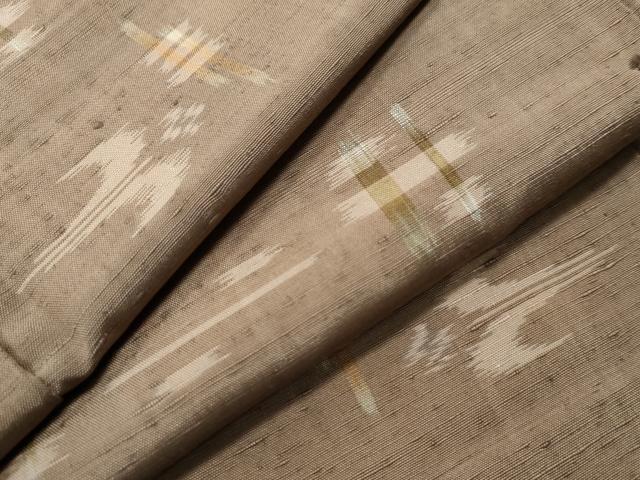 平和屋着物●上質な紬　絵絣　正絹　逸品　CAAS6883yc