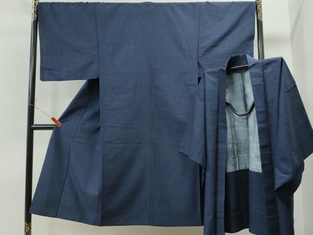 平和屋着物●男性　結城紬　アンサンブル　杢　正絹　逸品　CAAS6900yc