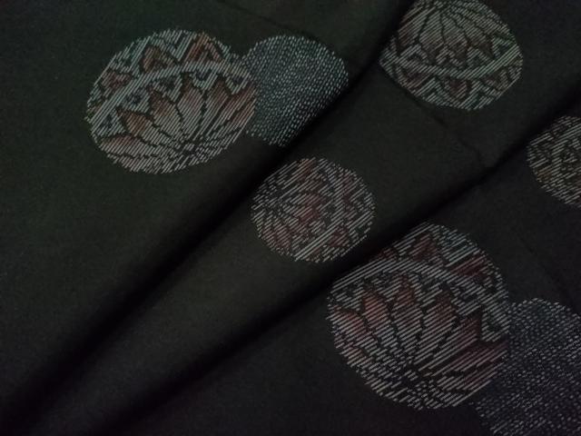 平和屋着物●本場大島紬　泥染め　地空き　毬　さが美扱い　正絹　逸品　未使用　CAAS6922yc