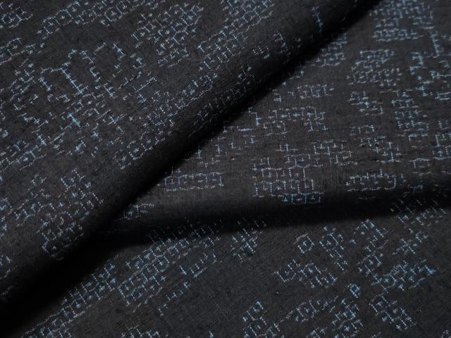 平和屋着物●結城紬　80亀甲　雲取り草花文　正絹　逸品　CAAS6929yc