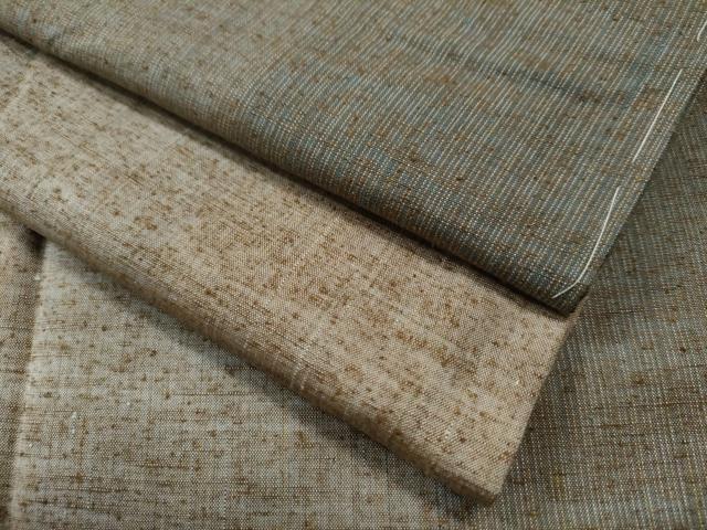 平和屋着物●ぜんまい紬 　縞　正絹　逸品　未使用　CAAS6960yc
