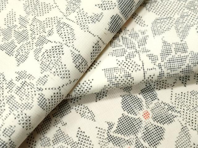 平和屋着物●本場村山大島紬　更紗枝花文　正絹　逸品　CAAS7000yc