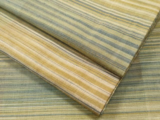 平和屋着物●上質な紬　横縞　正絹　逸品　CAAS7018yc